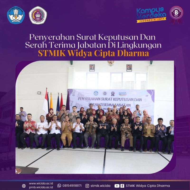 Penyerahan Surat Keputusan Dan Serah Terima Jabatan Di Lingkungan STMIK Widya Cipta Dharma ...